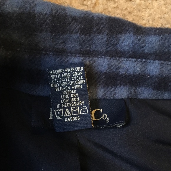 Denim&Co | Tops | Denim Company Periwinkle And Navy Flannel | Poshmark